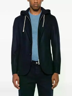 Eleventy Hooded Buttoned Jacket