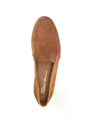 Santoni Malibu Contrasting-sole Loafers - Brown