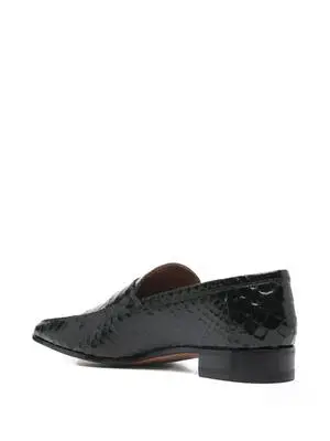 Paris Texas Alain Reptile-effect Loafers - Black