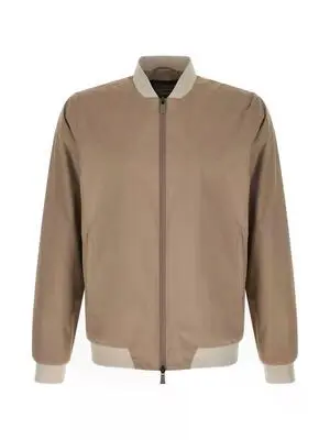 Herno Zip-up Bomber Jacket - Brown