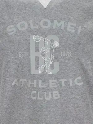 Brunello Cucinelli Slogan-print T-shirt - Grey
