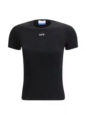 Off-White Ribbed T-shirt - Black