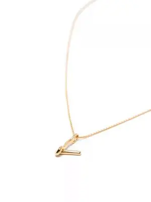 MISSOMA Curly Molten Mini Initial-v Necklace - Gold