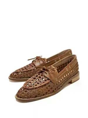 ANDREA GOMEZ Woven Loafers