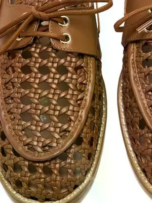 ANDREA GOMEZ Woven Loafers