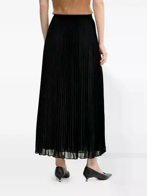 Luisa Spagnoli Fiammata Pleated Side-slit Maxi Skirt