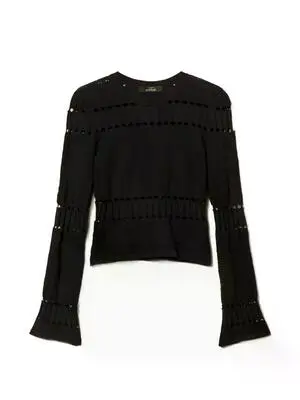 TWINSET Openwork Long Sleeve Sweater