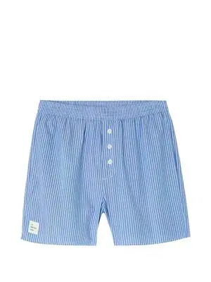 American Vintage Striped Shorts - Blue