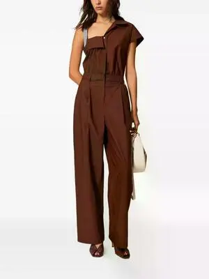 TWINSET One-shoulder Jumpsuit - Brown