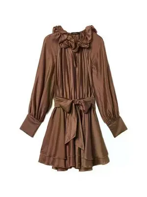 TWINSET Ruffled Belted Dress