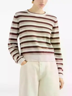 Brunello Cucinelli Striped Cotton Sweater