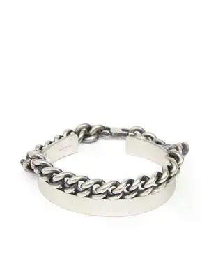 MAISON MARGIELA Curb-chain Cuff Bracelet - Silver