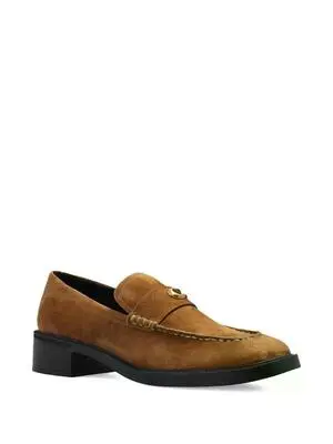 COACH Suede Block Heel Loafers