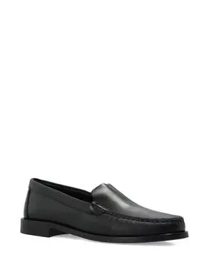 AeydĒ Block-heel Leather Loafers - Black