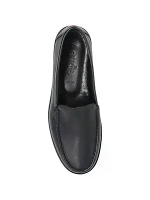AeydĒ Block-heel Leather Loafers - Black