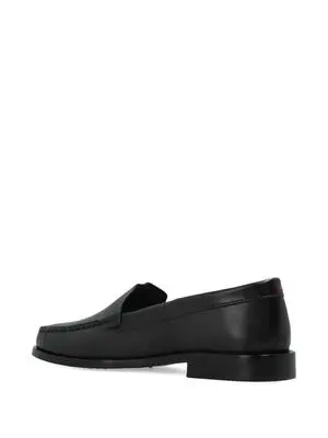 AeydĒ Block-heel Leather Loafers - Black