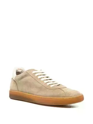 Officine Creative Halo Panelled Suede Sneakers - Neutrals