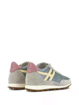 Hogan Panelled Logo-patch Sneakers - Grey