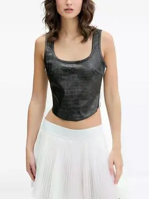 Adidas Crocodile Effect Corset Black