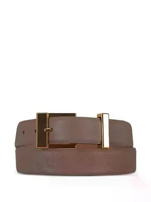 Khaite Manhattan Gold-tone Buckle Belt - Neutrals