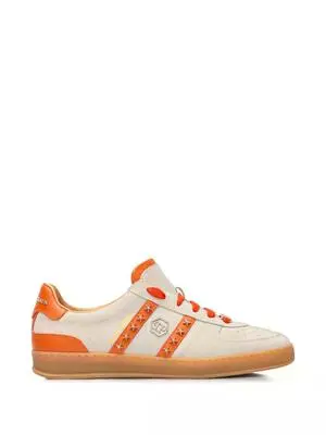 Philipp Plein Retro Rebel Star-studs Leather Low-top Sneakers - Neutrals