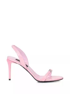 Philipp Plein Croc-print High-heel Sandals - Pink