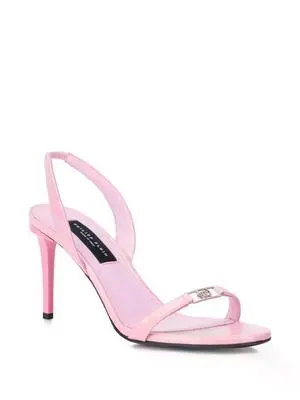Philipp Plein Croc-print High-heel Sandals - Pink