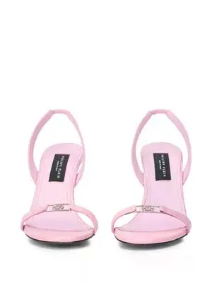 Philipp Plein Croc-print High-heel Sandals - Pink