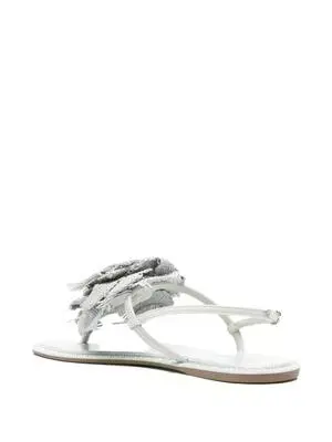 LE SILLA Rose-detail Sandals - Grey