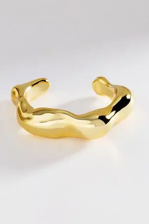 Anthropologie Sculptural Cuff Bracelet - Gold
