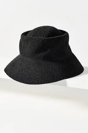 Anthropologie Nub Bucket Hat - Black
