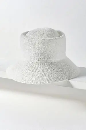 Anthropologie Nub Bucket Hat - Ivory