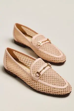 Sam Edelman Lorae Mesh Horsebit Loafers - Ballet Pink