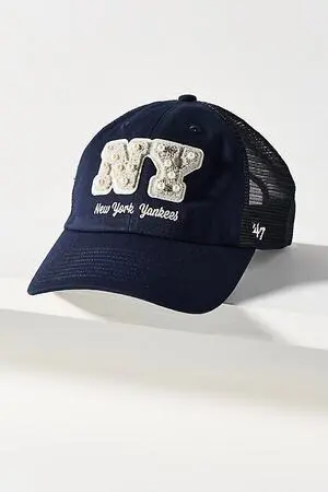 '47 Pearl Embellished Baseball Cap - Yankees