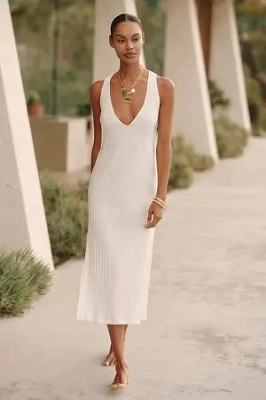MALAI Reversible Midi Dress - Ivory
