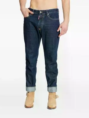 Dsquared2 Cuffed Hem Jeans - Blue