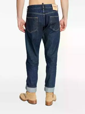 Dsquared2 Cuffed Hem Jeans - Blue