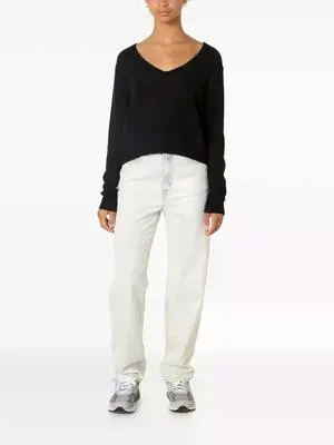American Vintage Knitted V-neck Sweater - Black