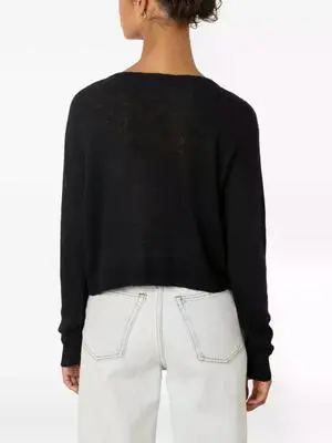American Vintage Knitted V-neck Sweater - Black