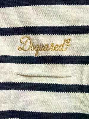 Dsquared2 Striped Embroidered Cardigan