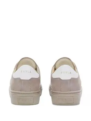 Furla Logo-detail Lace-up Sneakers - Neutrals