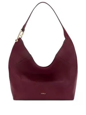 Furla Lara Medium Leather Shoulder Bag - Red