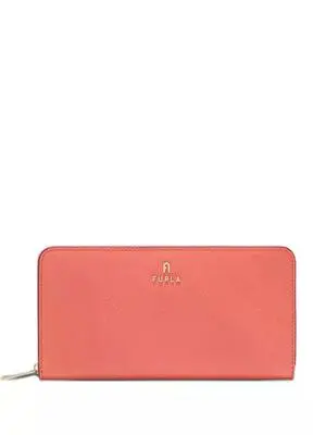 Furla Xl Camelia Zip-around Logo Wallet - Pink