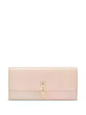 Furla Xl Iride Textured Flap Continental Wallet - Pink