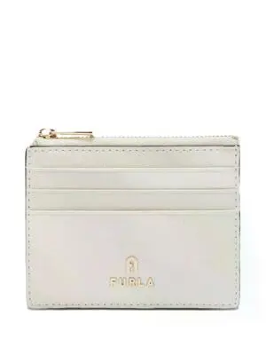 Furla Camelia Textured Logo Wallet - Neutrals