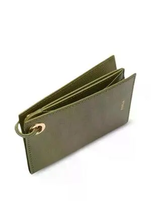 Furla Small Laura Leather Card Holder - Green