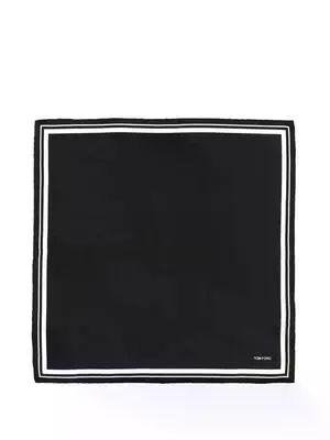 TOM FORD Striped-border Scarf - Black