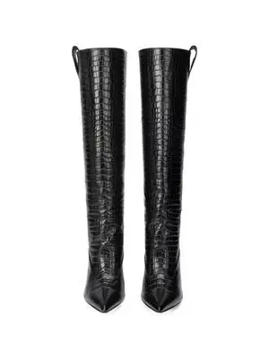 Philipp Plein Croco-print Logo Boots