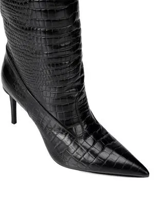 Philipp Plein Croco-print Logo Boots