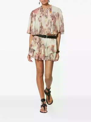 MARANT ETOILE Veelia Ruffled Blouse - Neutrals